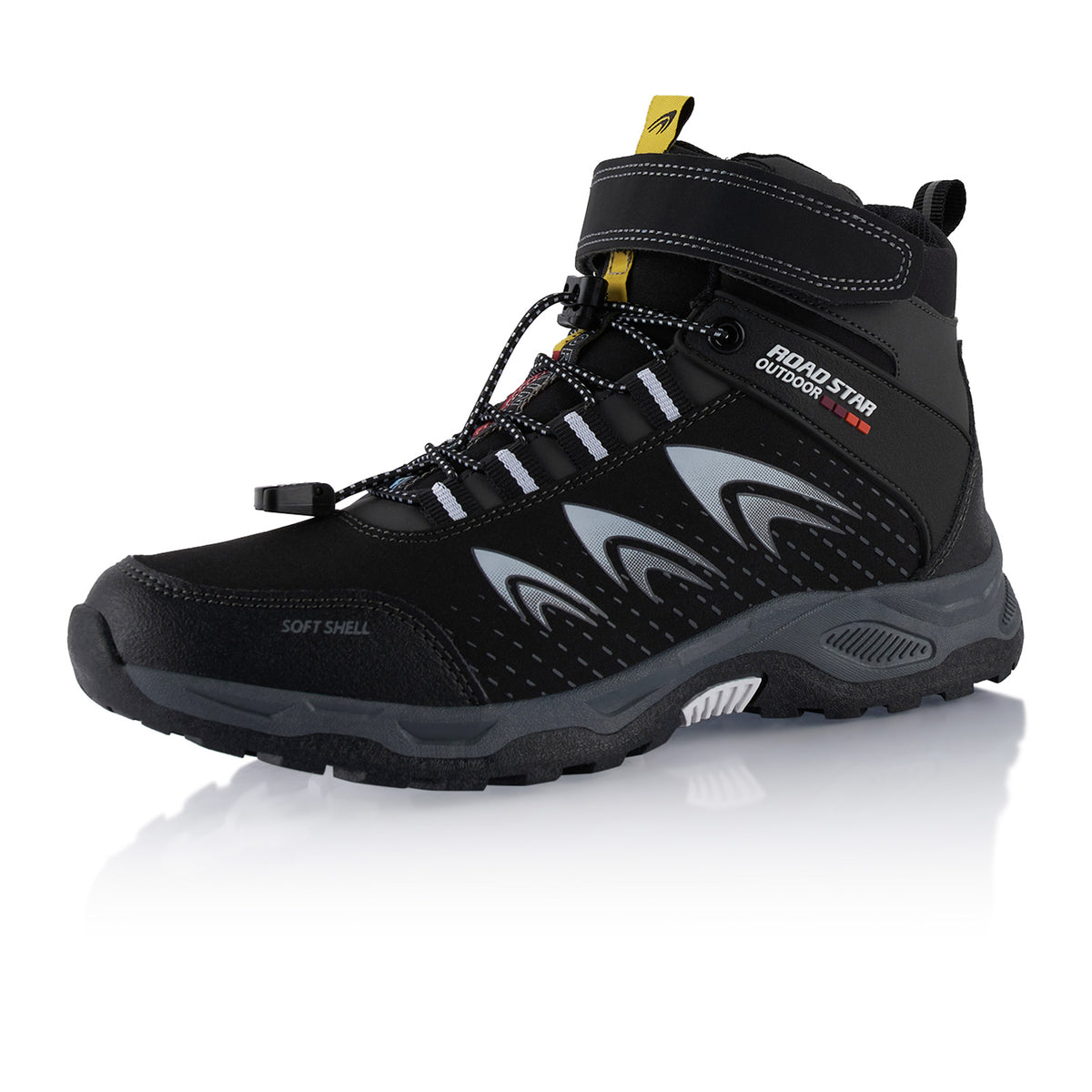 Stiefel Softshell Wanderschuhe Schwarz Weiß