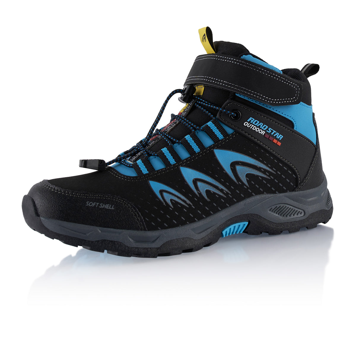 Stiefel Softshell Wanderschuhe Schwarz Blau