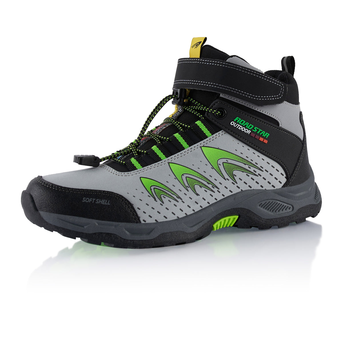 Stiefel Softshell Wanderschuhe Grau Grün