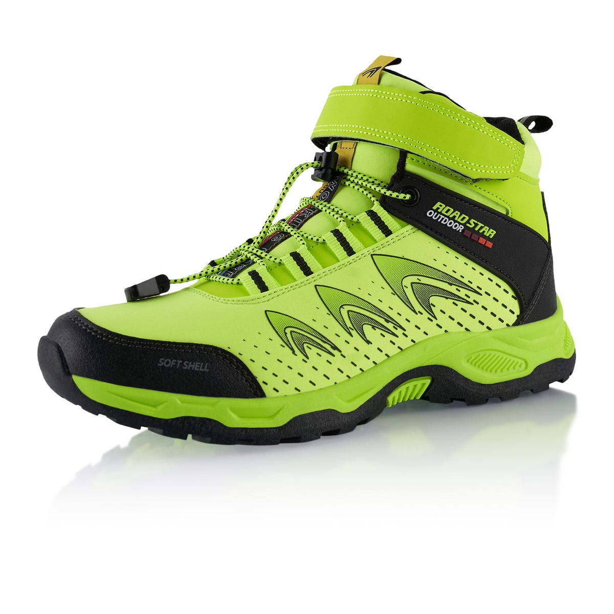 Stiefel Softshell Wanderschuhe Grün Schwarz