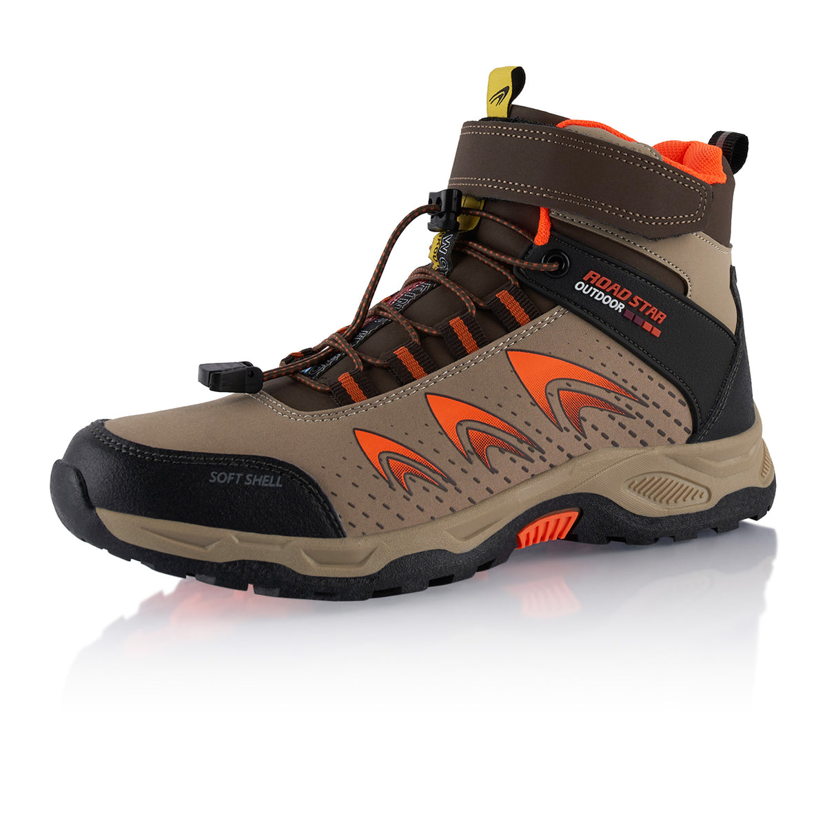 Stiefel Softshell Wanderschuhe Beige Schwarz