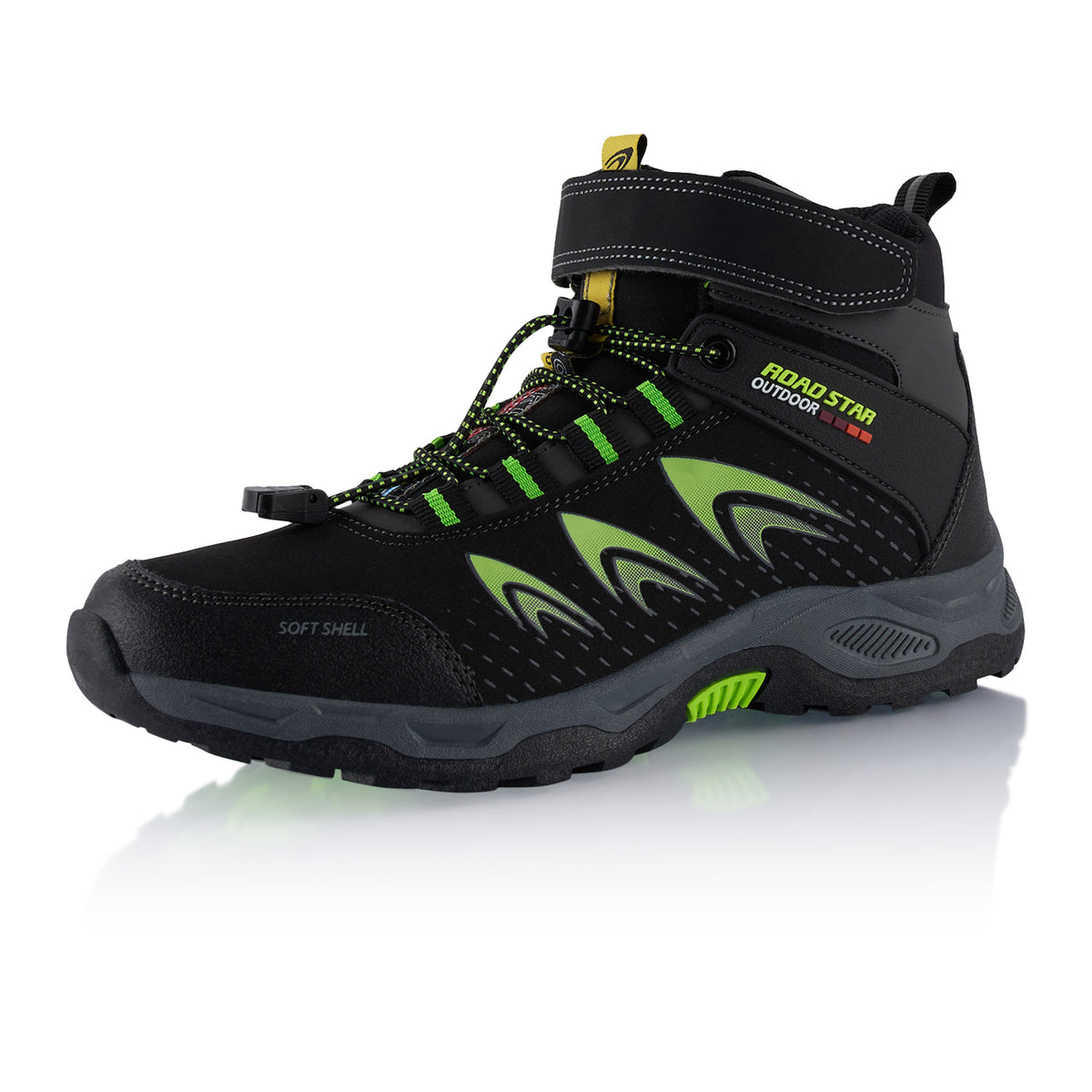 Stiefel Softshell Wanderschuhe Schwarz Grün