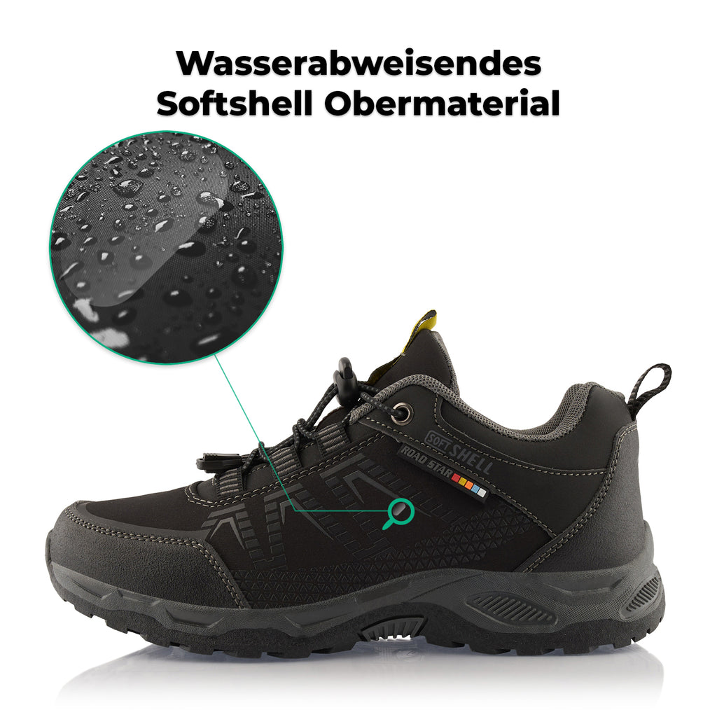 Wanderschuhe leichte Trekkingschuhe Softshell-Schwarz