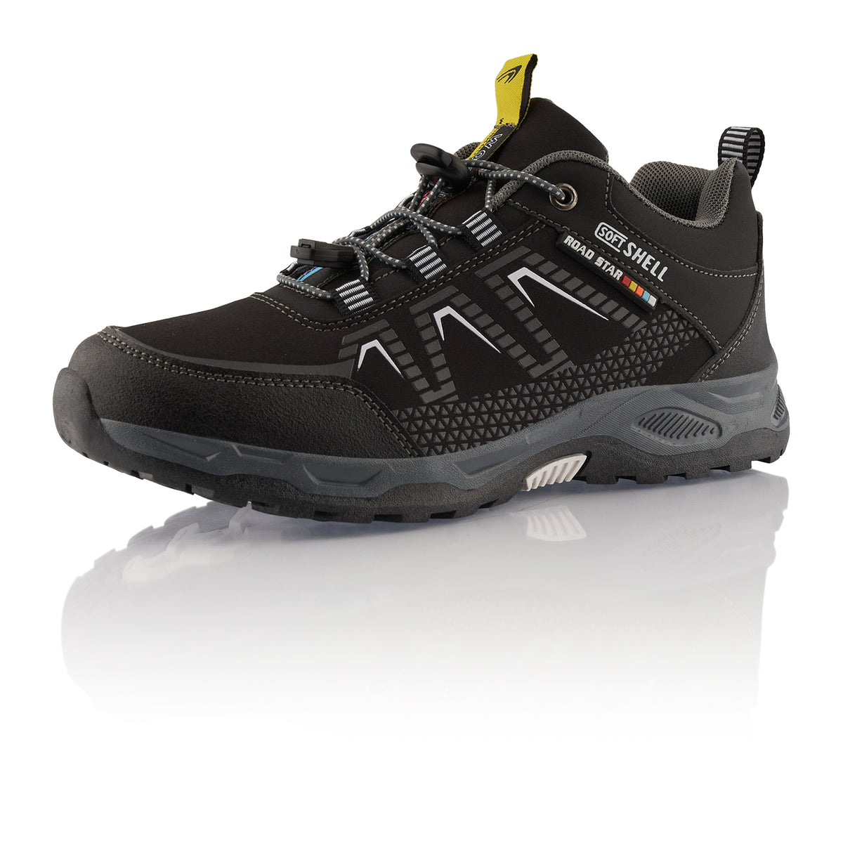 Wanderschuhe leichte Trekkingschuhe Softshell - Schwarz-Weiß